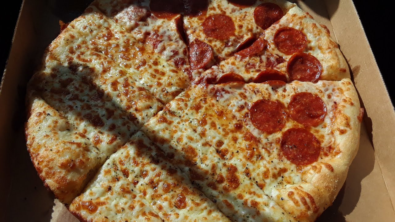 Little Caesar's SLICES-N-STIX Pizza Review Taste Test - YouTube