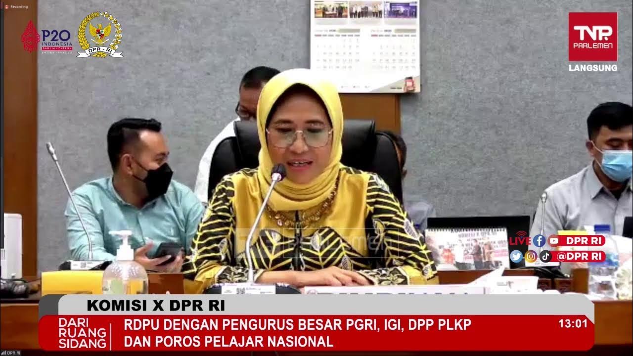 LIVE STREAMING - KOMISI X DPR RI RDPU DENGAN PGRI, IGI, DPP PLKP - YouTube