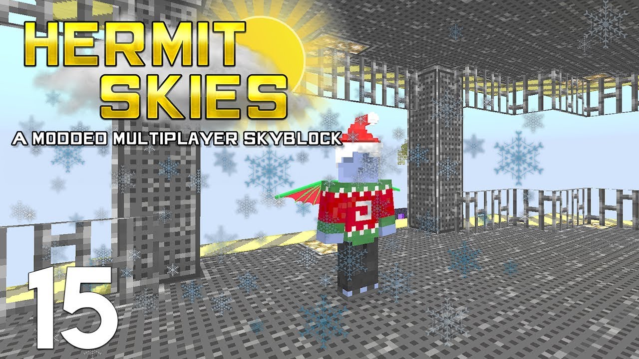 Hermit Skies: OL SAINT JEV! | Ep. 15 | Modded Minecraft Survival ...