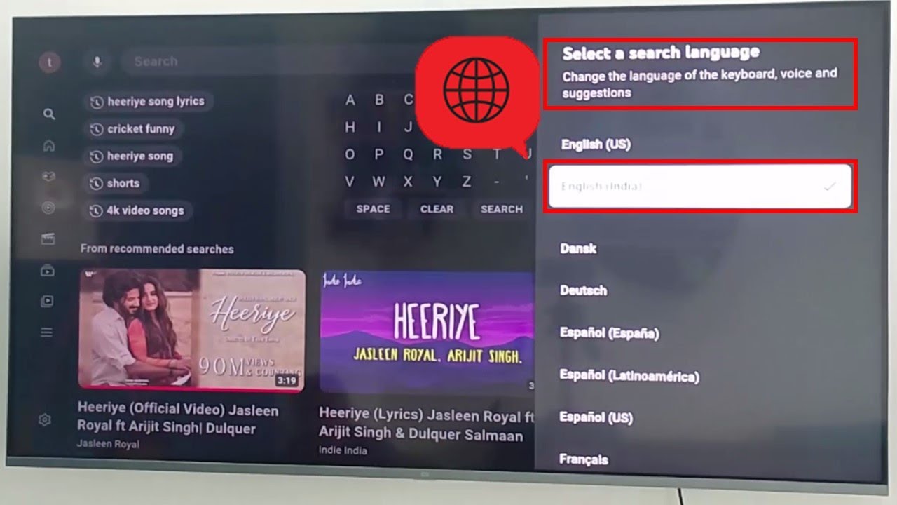 How To Change YouTube Keyboard Language In Smart TV - YouTube