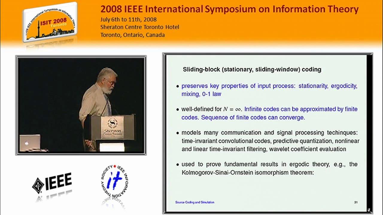 Robert M. Gray: Source Coding and Simulation - YouTube