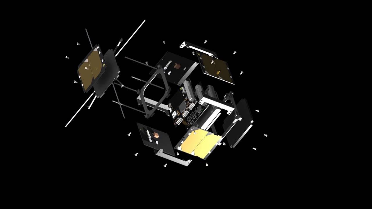 CubeSat 1U Platform Full Explode View by EnduroSat - YouTube