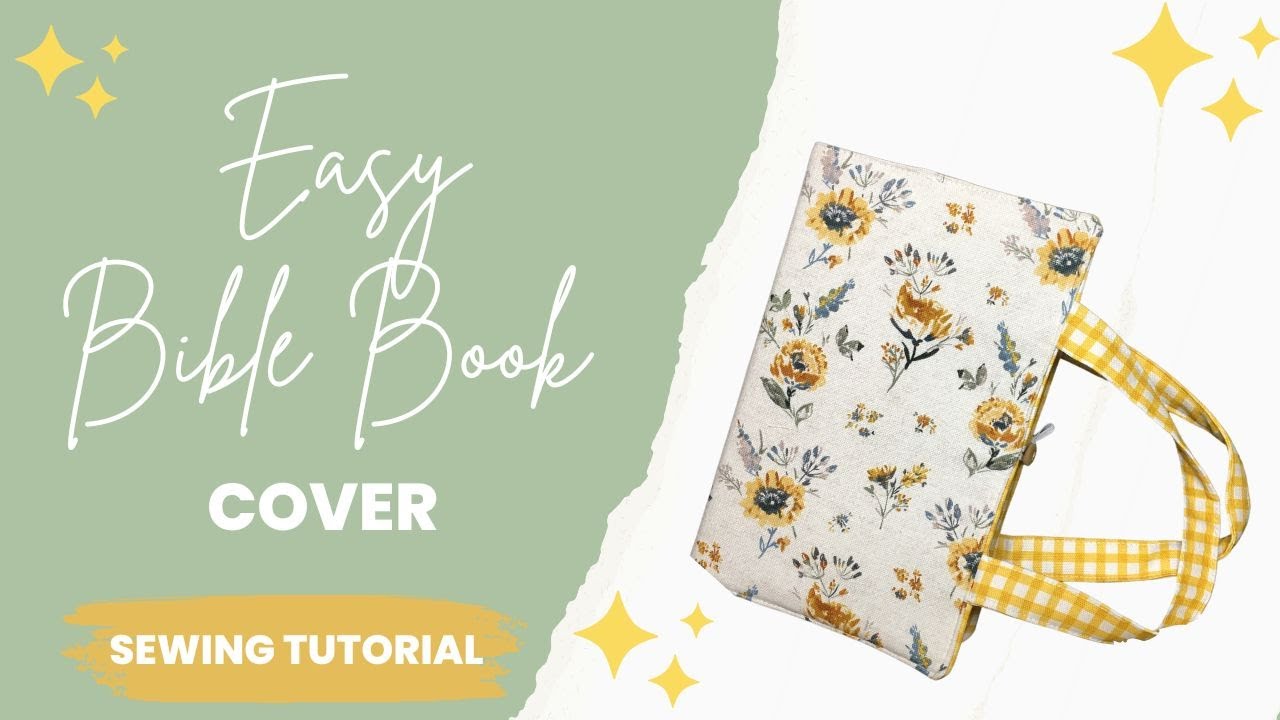 Easy to Sew a Bible Book Cover or any Book - YouTube