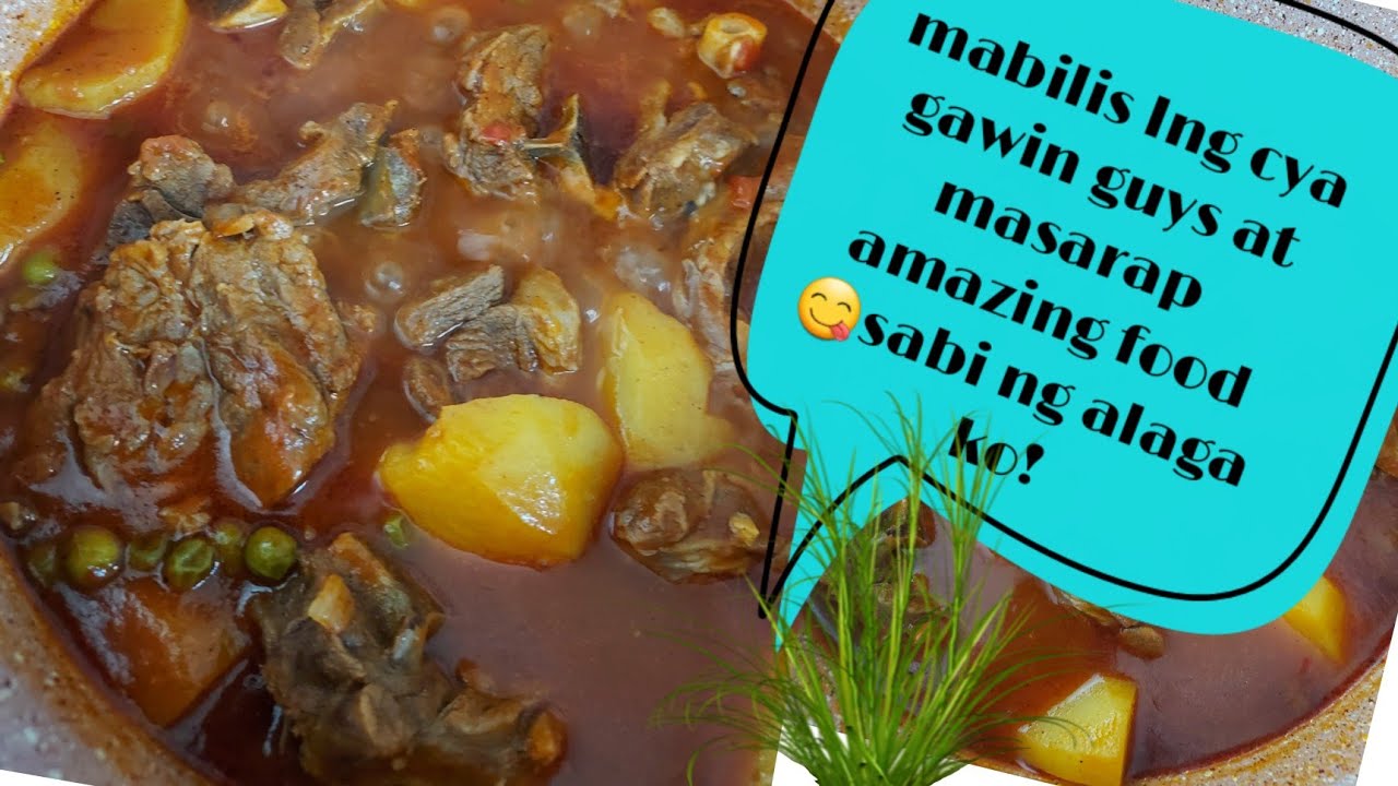 How to cook mutton meat with potato and green peas?(salona arabic food ...