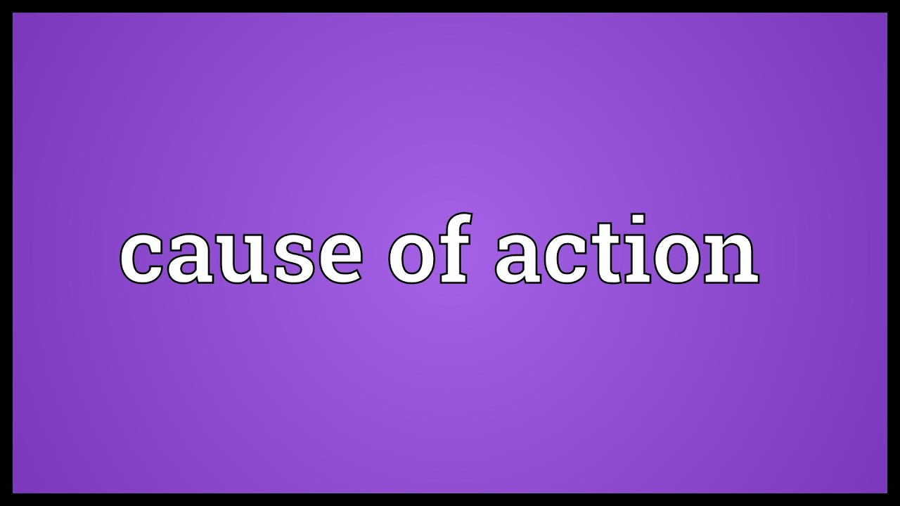 Cause Of Action Meaning YouTube