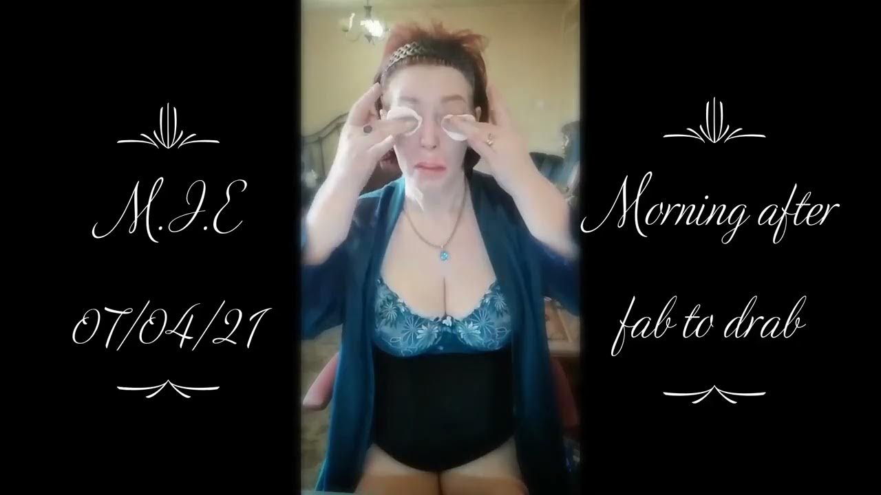 Removing my makeup going from fab to drab - YouTube