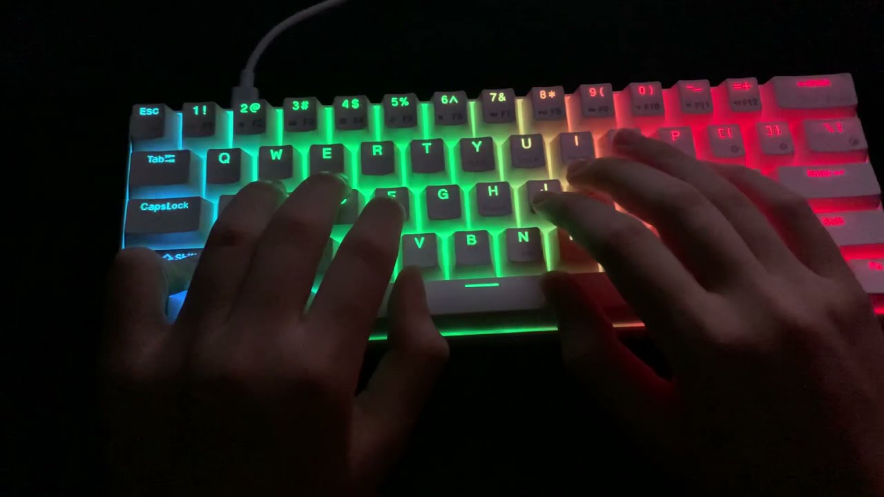 Royale Kludge RK61 Red Switches Sound Test - YouTube