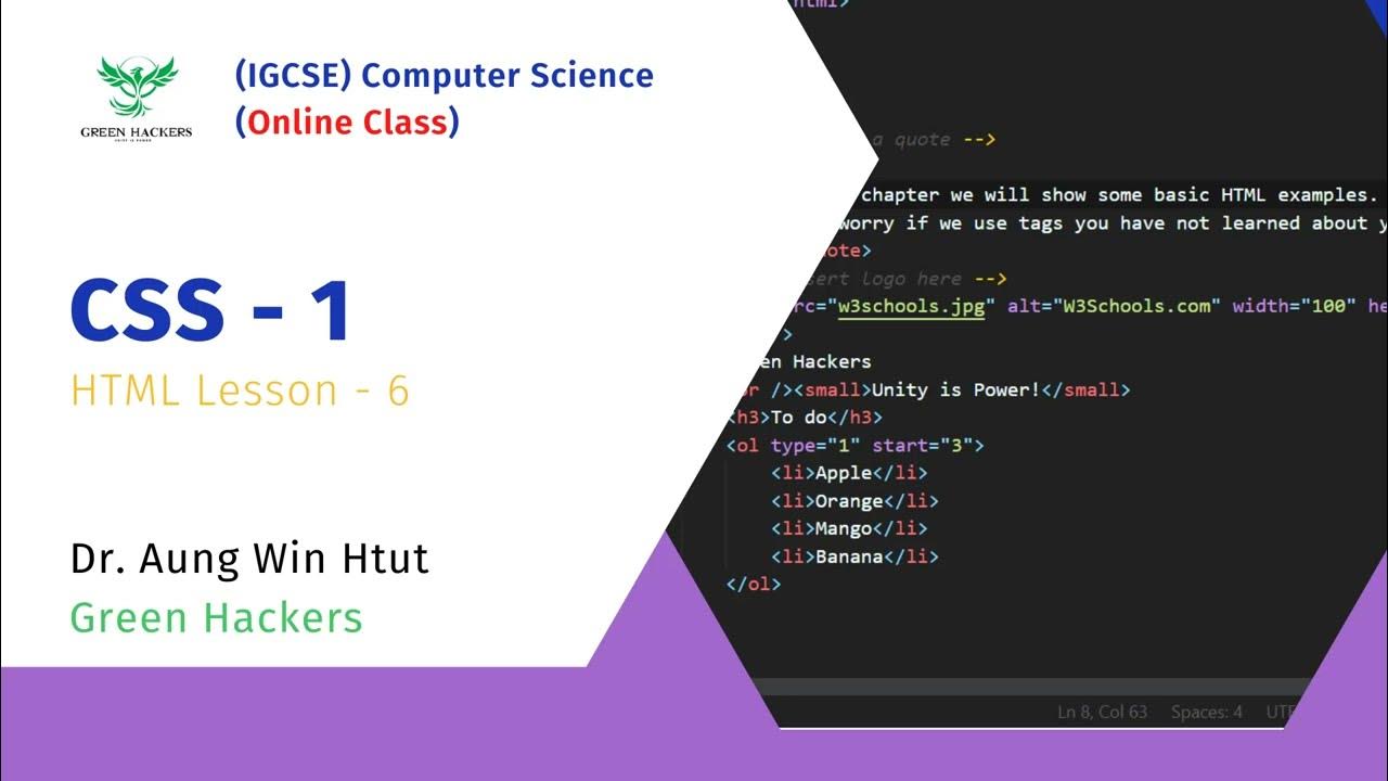 HTML 6 - CSS 1 - YouTube