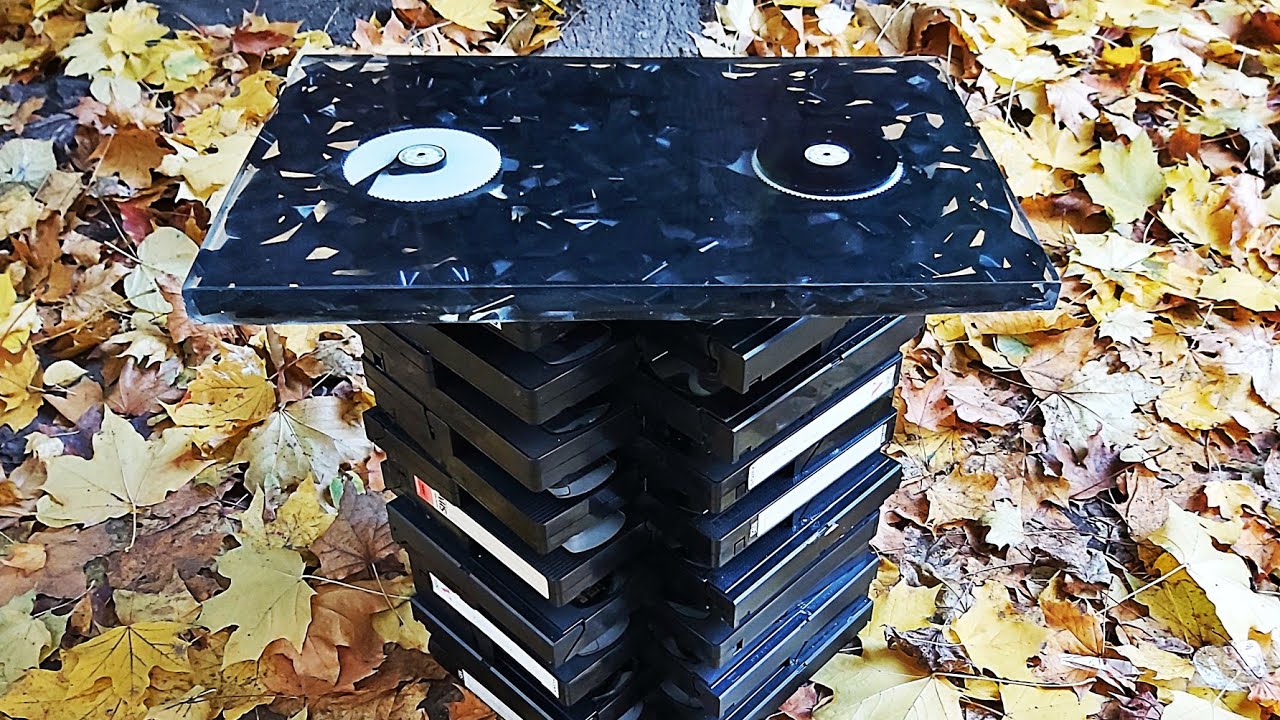 VHS Tapes Coffee Table-Epoxy Resin - YouTube