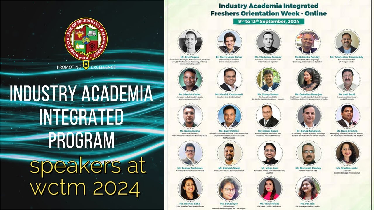 World College || Industry Academia Integrated Freshers Orientation week ...