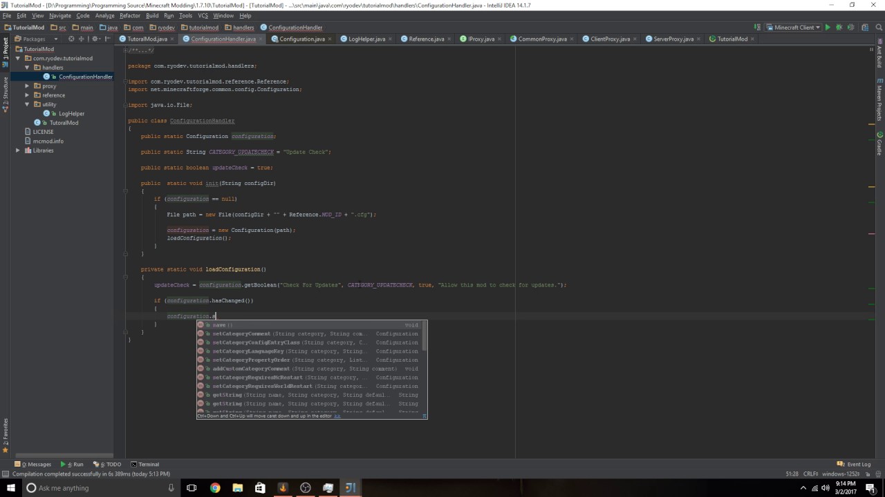 1710 Minecraft Modding Configuration File And Gui Configuration Youtube 2068