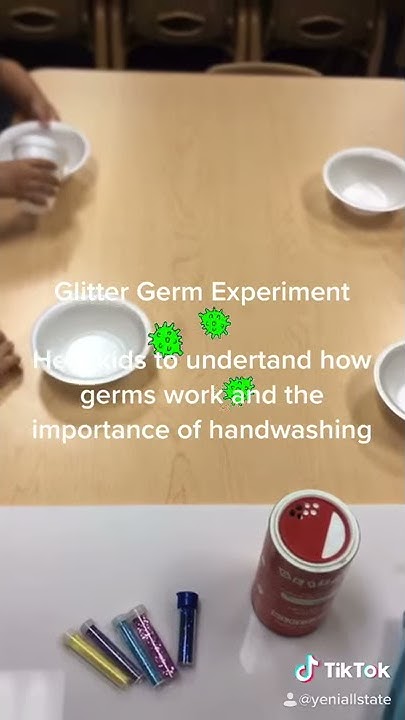 Glitter germs experiment - YouTube