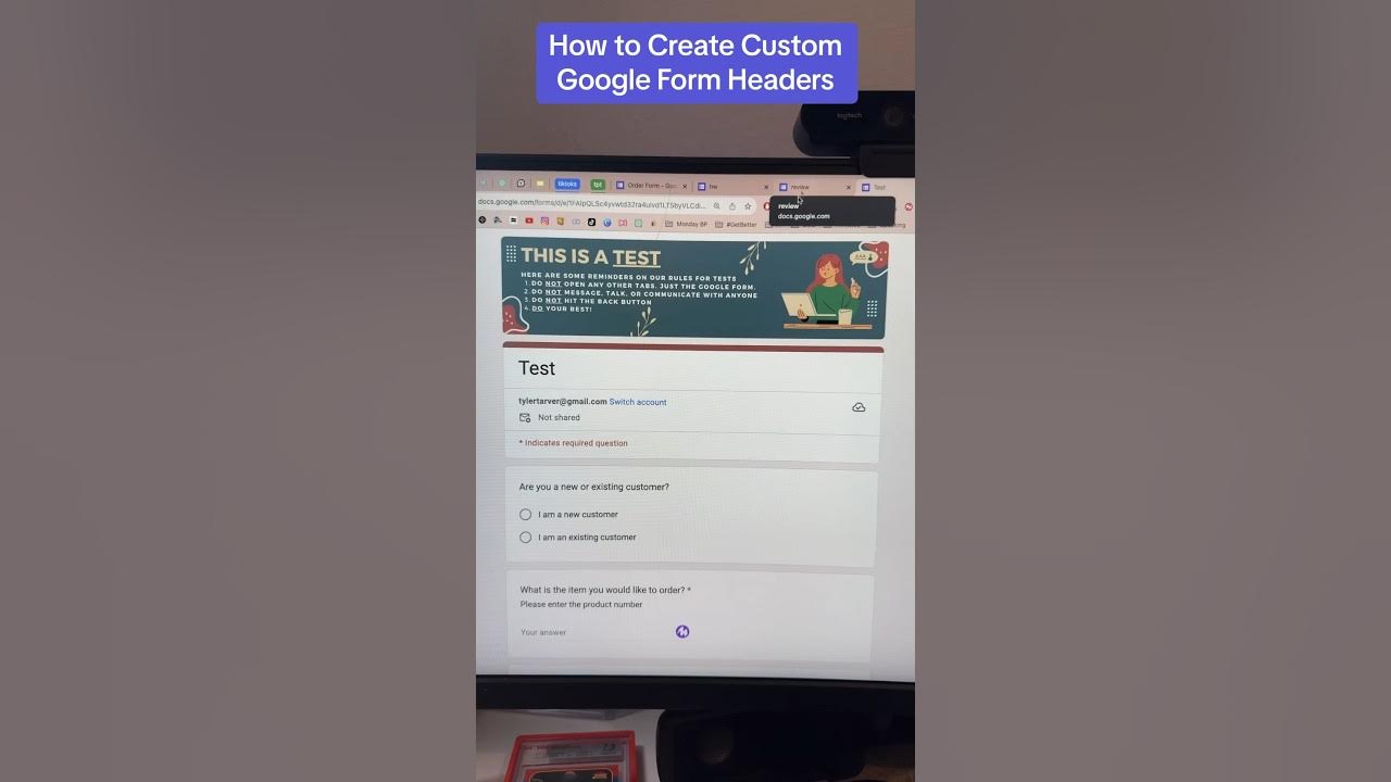 how to create custom google form headers!! #teachers #googleforms #canva - YouTube