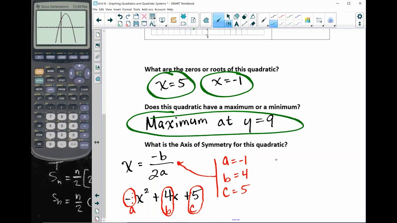 Proctor - Math - Lesson 5: Quadratics - One More Example Using a ...