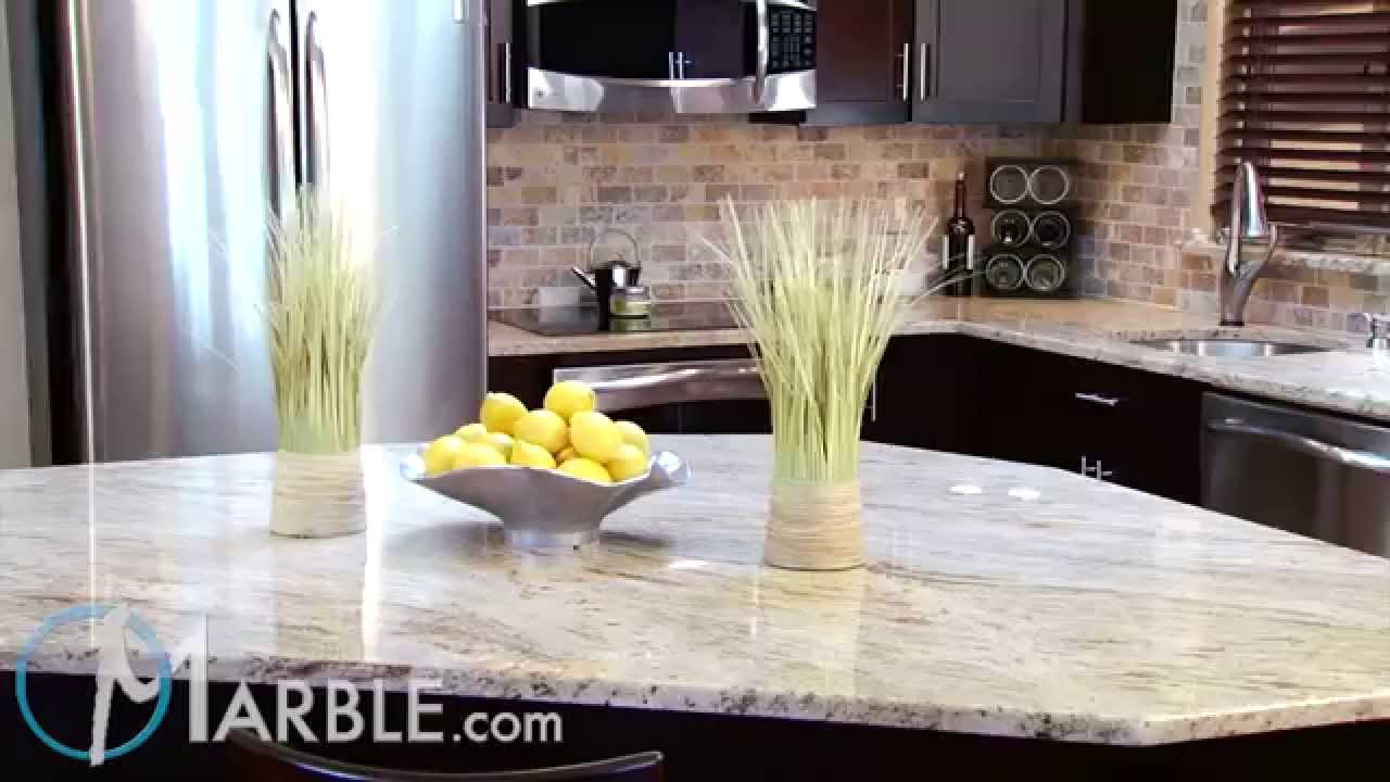 Cielo De Oro Granite Kitchen Countertops by Marble.com - YouTube