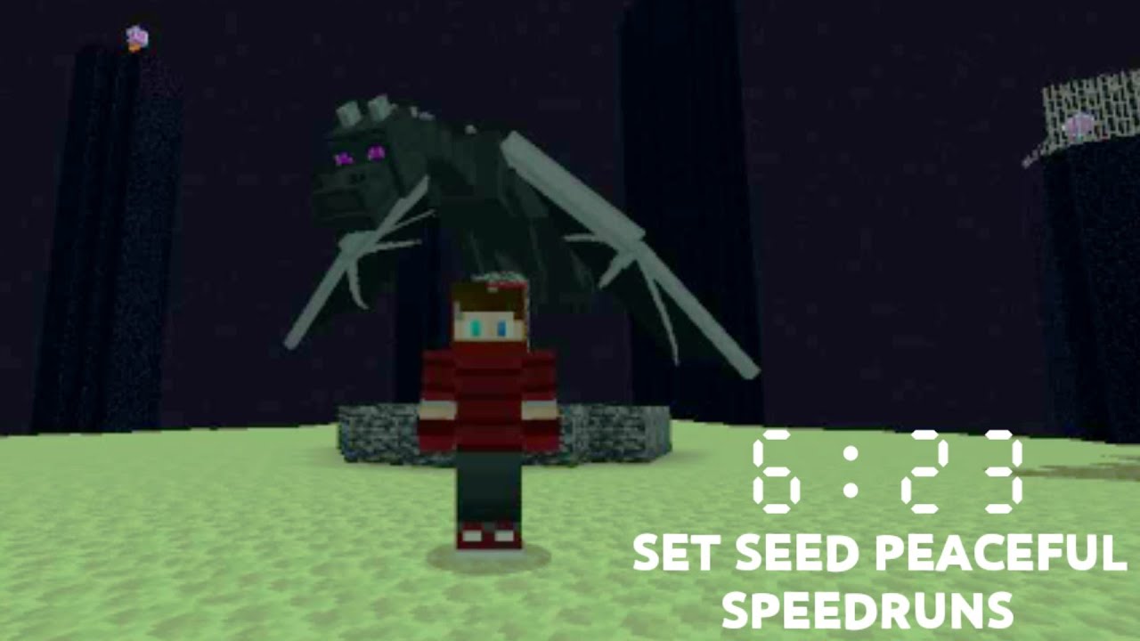 Minecraft Peaceful Speedrun but in 6 Minutes - YouTube