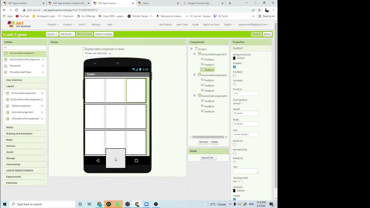 How to create a X and O game in MIT app inventor - YouTube