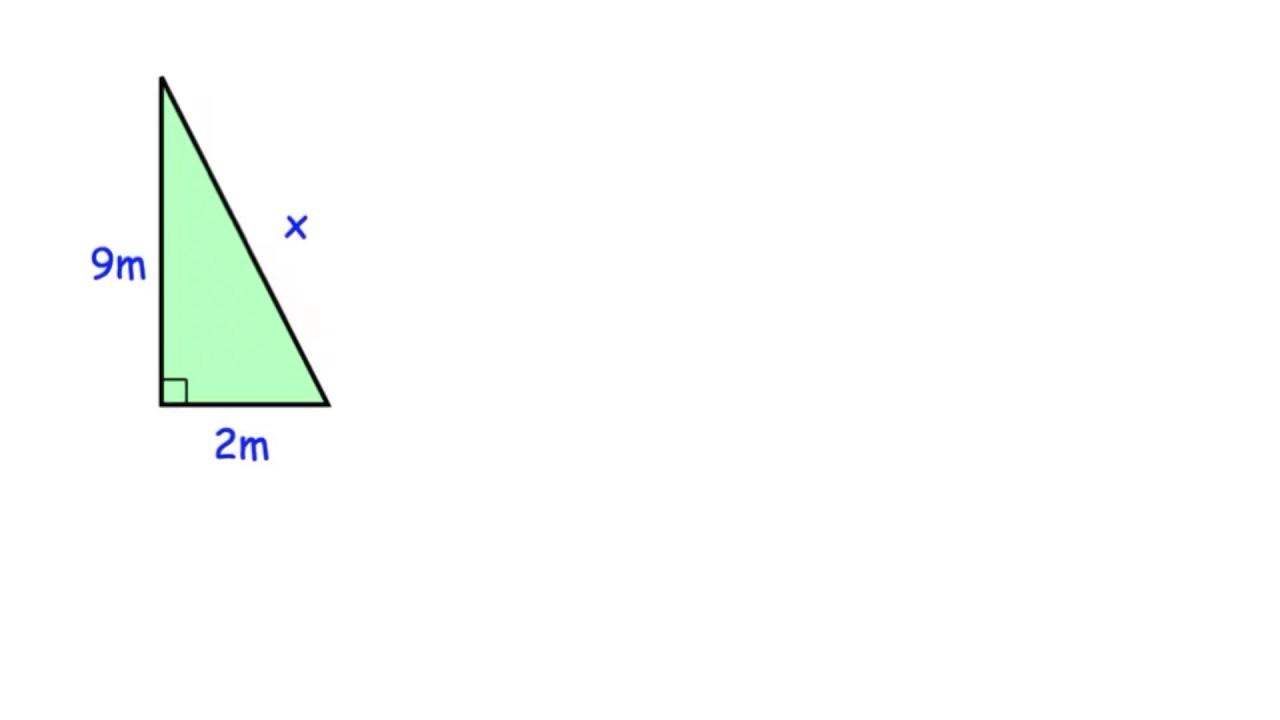 Pythagoras - finding the shorter side - YouTube