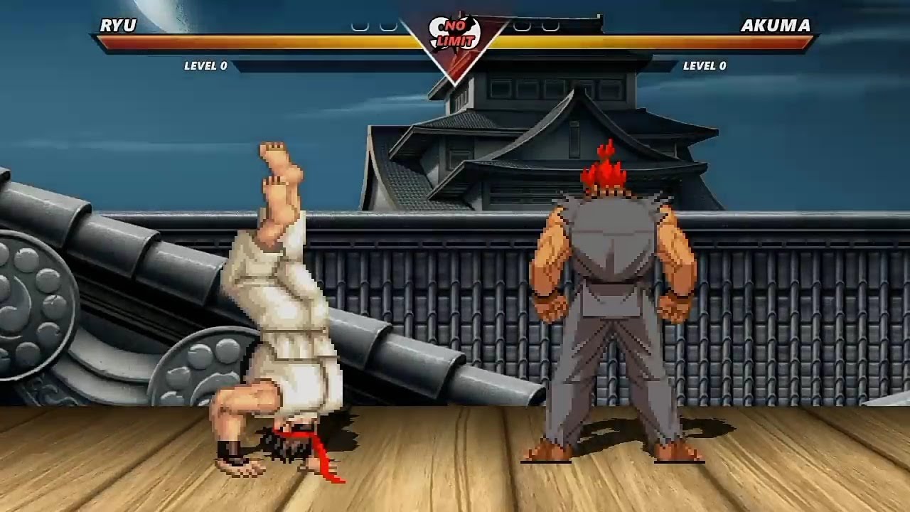 RYU vs AKUMA - High Level Awesome Fight!!!!!! - YouTube