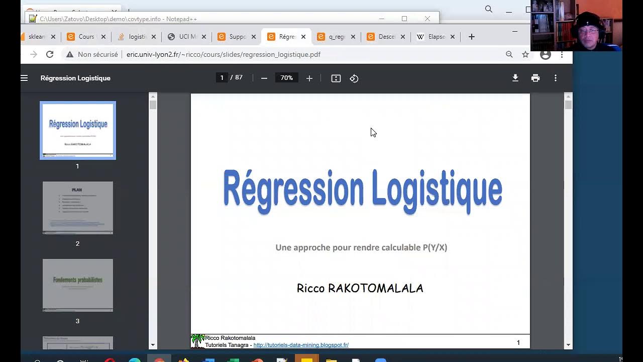 Data Science - Régression Logistique sur les grandes bases avec scikit-learn (Python) - YouTube