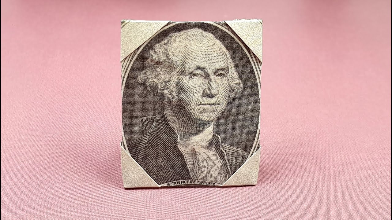 Phong Tran Origami | Dollar Origami George Washington photo frames ...