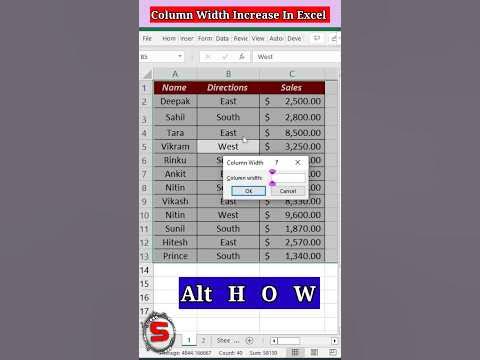 Adjust Row and Column in Excel | adjust row height in excel | adjust ...