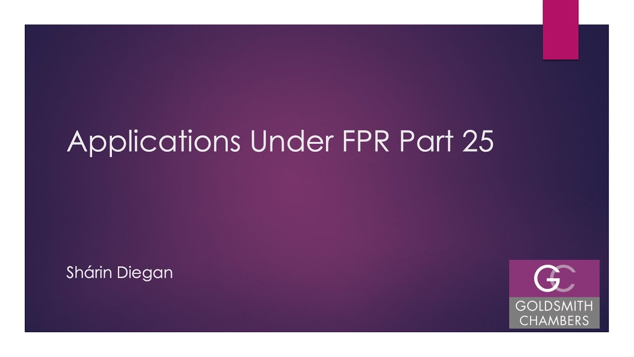 Applications Under FPR Part 25 - YouTube