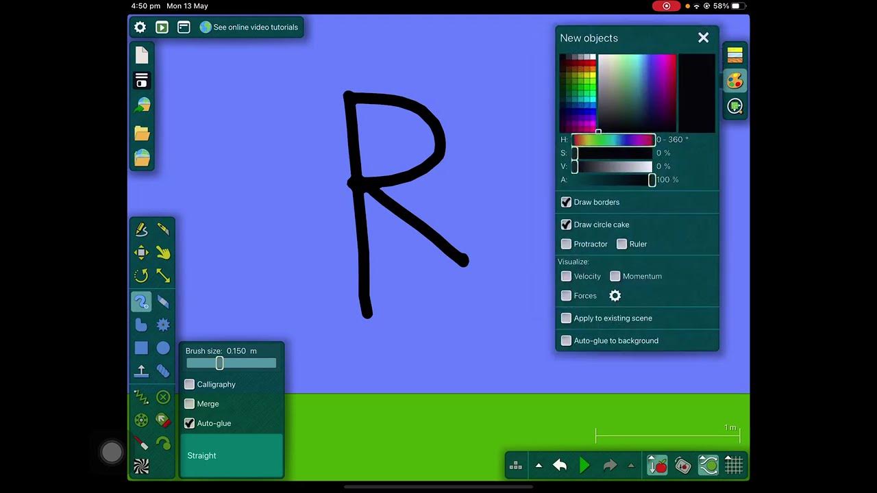 Letter R - Algodoo - YouTube