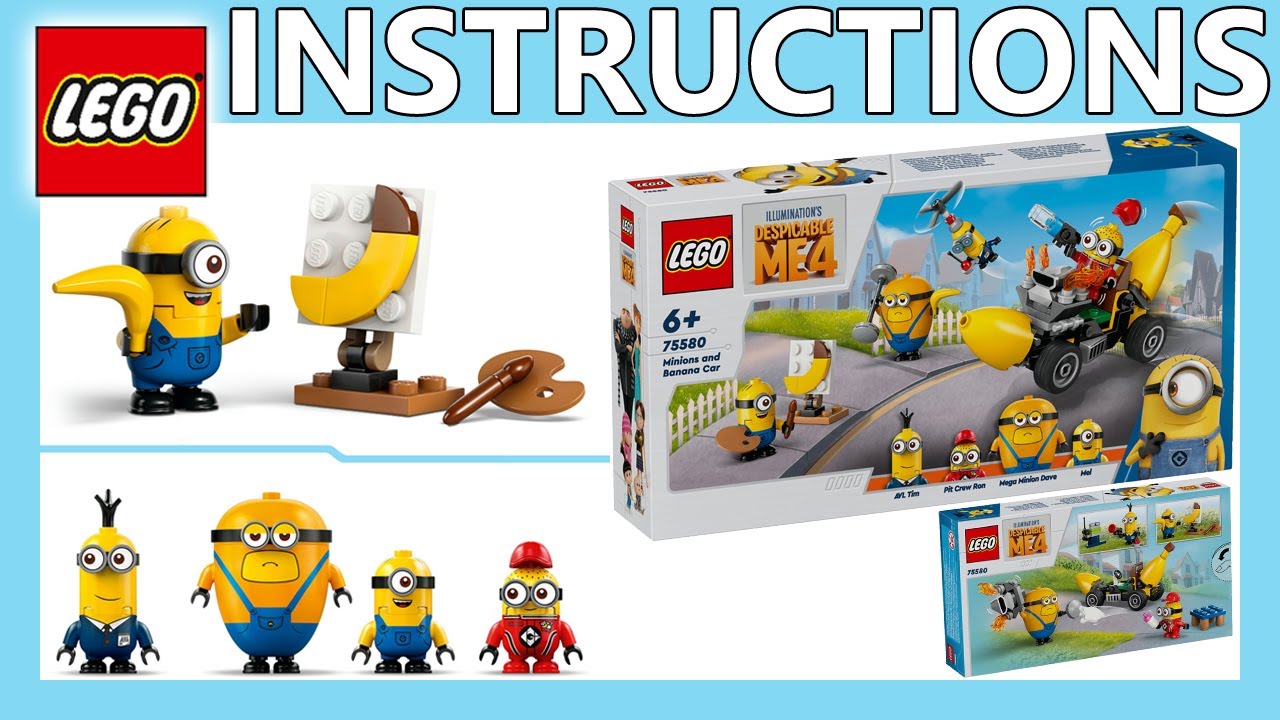 LEGO instructions | Minions and Banana Car | 75580 | LEGO Minions 2024 ...
