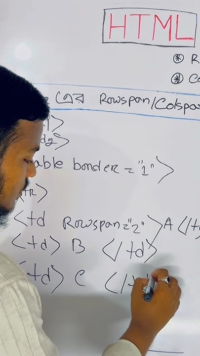 Rowspan&colspan html table - YouTube