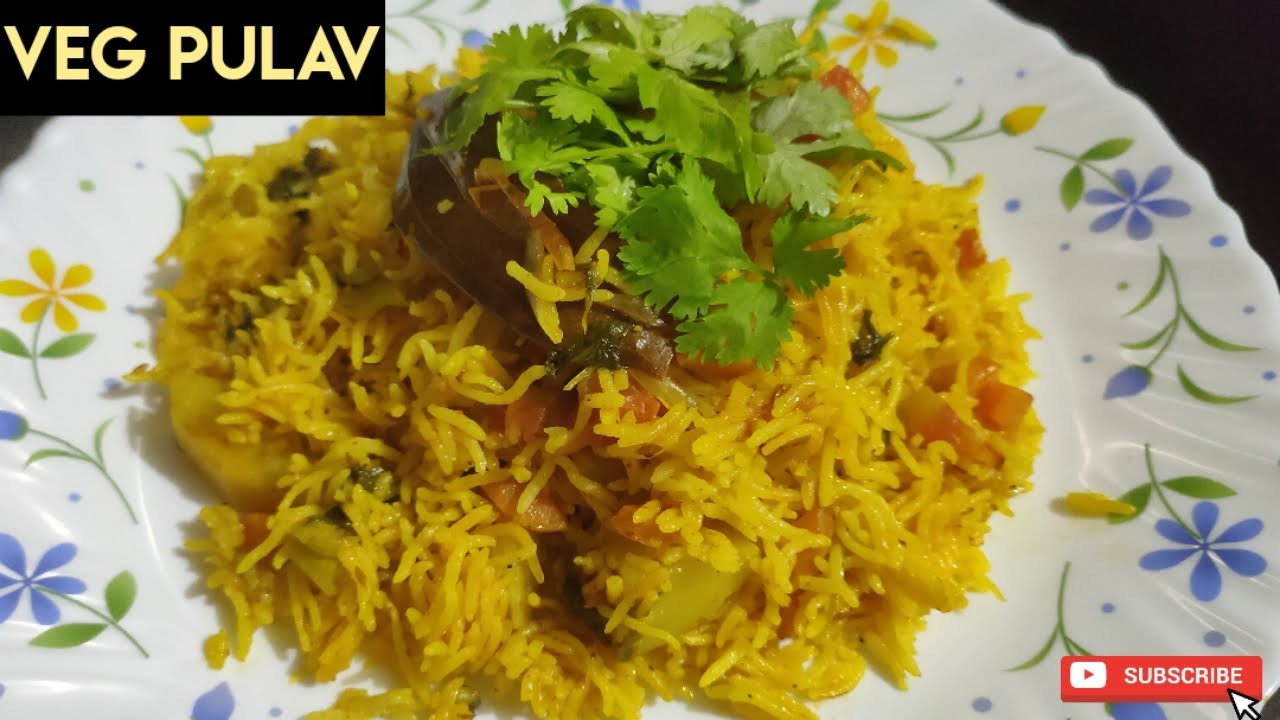 Veg Pulav Recipe || Vegitable Biryani Restaurant Style | वेज बिरयानी ...