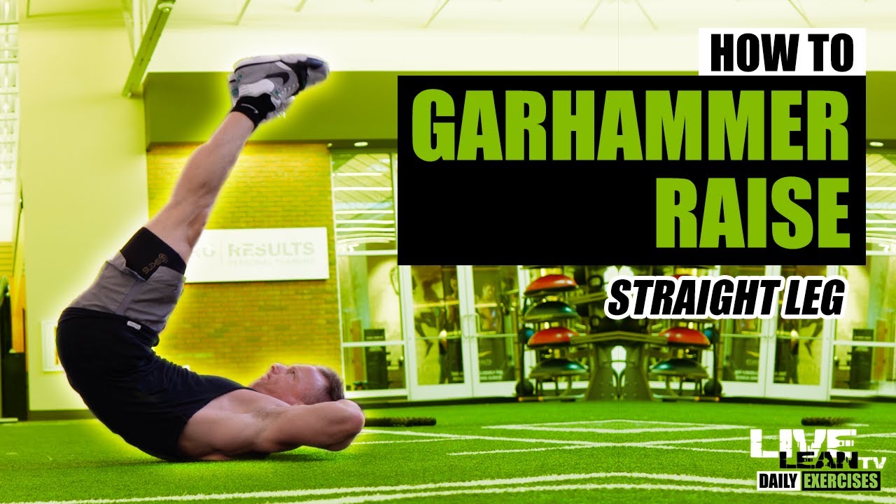 How To Do A STRAIGHT LEG LYING GARHAMMER RAISE | Exercise Demonstration ...