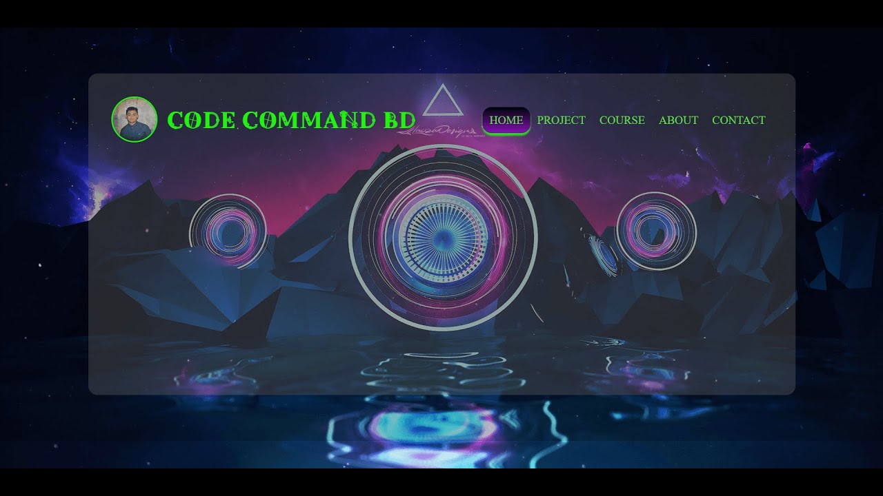 Unique Glass Navbar Html And Css Project 3 Youtube