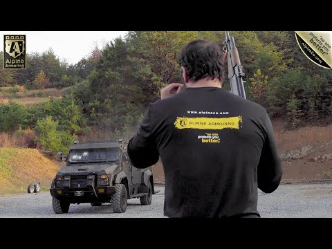 Alpine Armoring's CEO Sits Inside Pitbull Swat Truck During A Live Fire Test