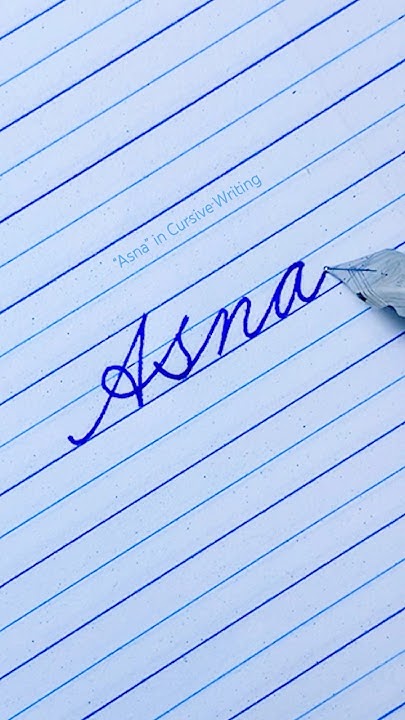 “Asna” How to Write in Cursive | Cursive Writing | Signature | Cursive Handwriting | Cursive ...
