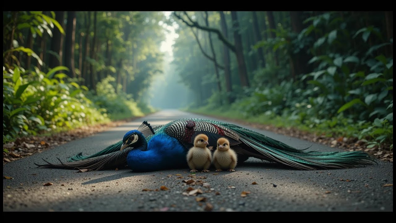 Wounded Mother Peacock and Her Chicks 🦚💔 | Jungle Road Rescue & Healing ...