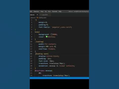 how to create a page loading animation by using html and css#shorts ...