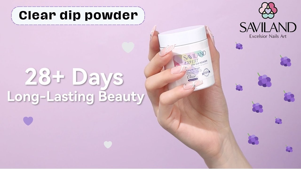 Clear dip powder kit │saviland - YouTube