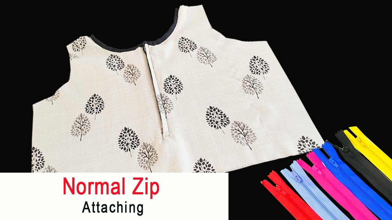 Normal Zip Attaching | How To Attach Back Zip In Malayalam | AdornHub ...