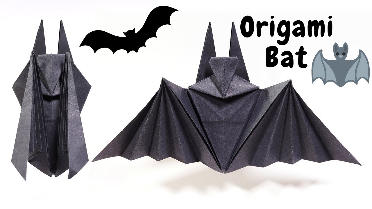 Origami Flapping Bat | How to make paper bat for Halloween Crafts - YouTube