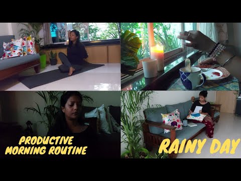 Productive Morning Routine Rainy Day in Mumbai| Morning Meditation ...