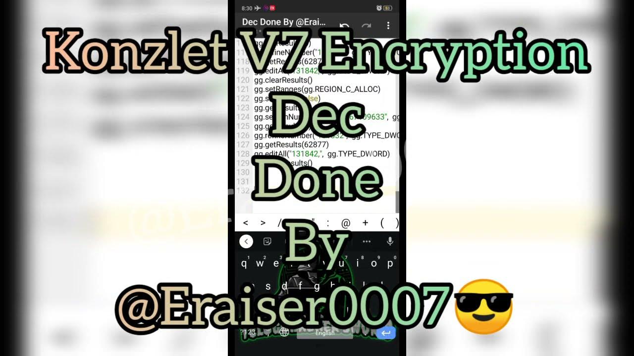 #KONZLET V7 ENC DEC WITH LOGGER GG || TUTORIAL 30 || DEC BY @ERAISER0007 || @ERAISER - YouTube
