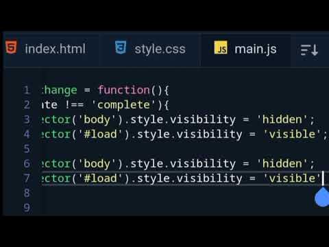 Membuat loading sebelum halaman dimuat menggunakan html css javascript - YouTube