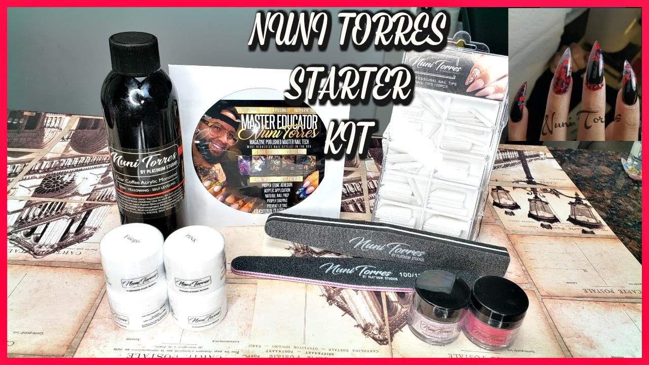 REVIEWING NUNI TORRES STARTER NAIL KIT!!!!!! ( NAIL KIT FOR BEGINNERS ...