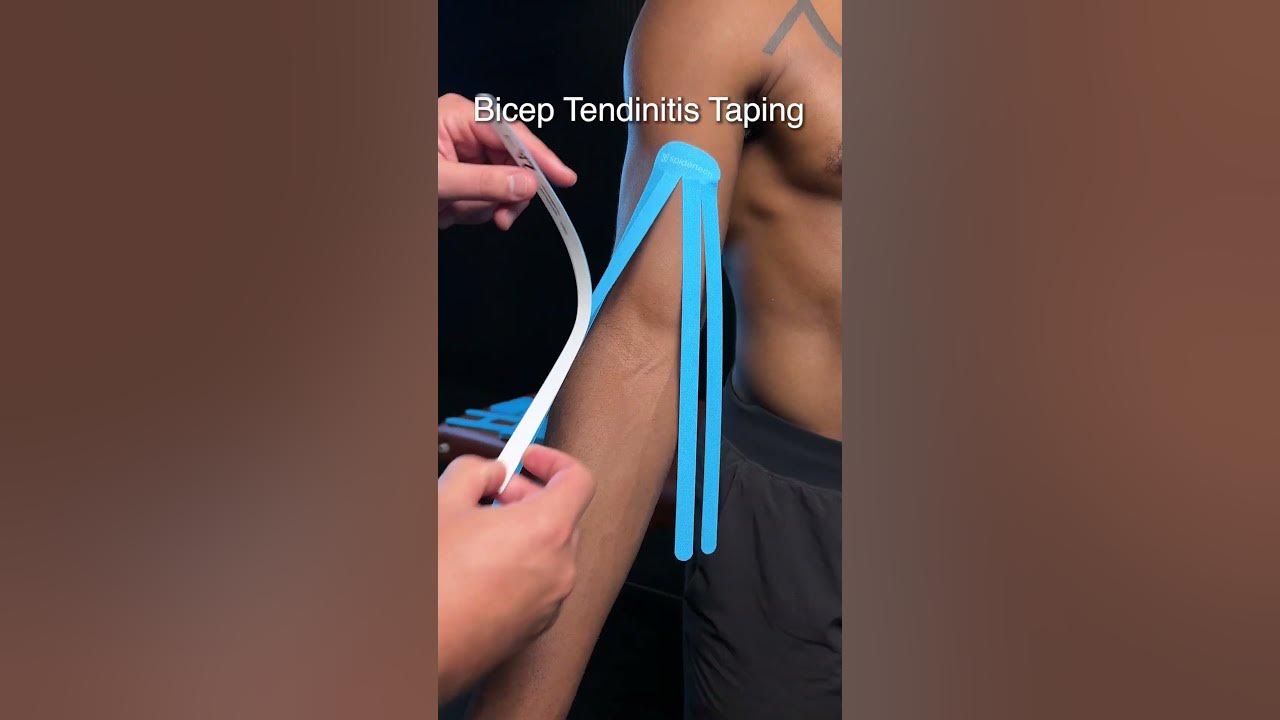 Bicep Tendinitis Taping #chiropractor #physiotherapy #kinesiotaping #shorts - YouTube