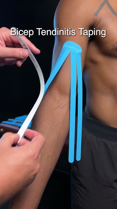 Bicep Tendinitis Taping #chiropractor #physiotherapy #kinesiotaping #shorts - YouTube