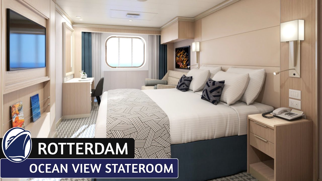 HAL Rotterdam | Ocean View Walkthrough Tour & Review 4K | Holland ...