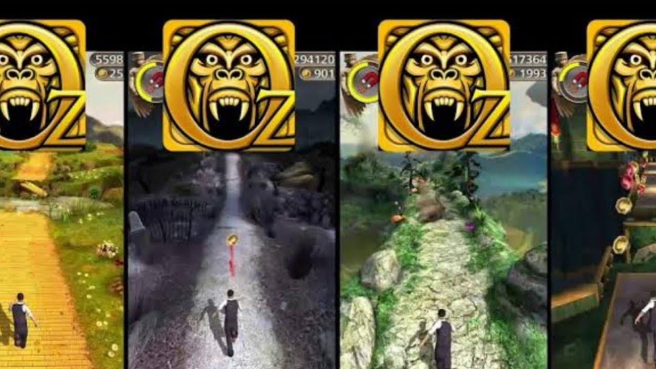 easiest to hardest all parts of temple run oz - YouTube