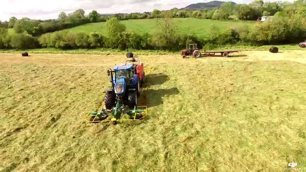 Agronic WR500 front mounted rake working in Ireland 2021 - YouTube