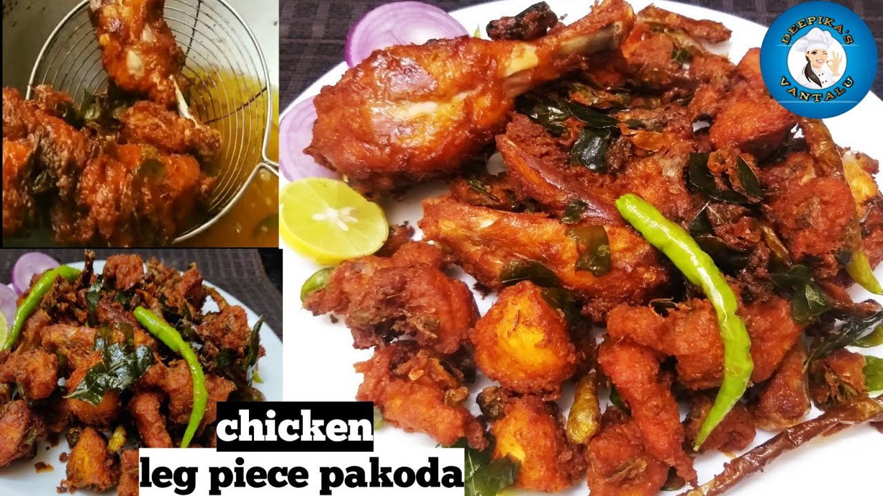 తందూరి చికెన్ లెగ్ పీస్ పకోడి// Restaurant Style Chicken Leg Piece ...
